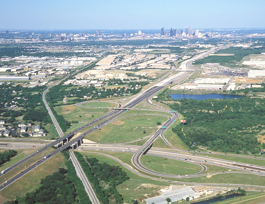 I-30 at Loop 12 aerial views