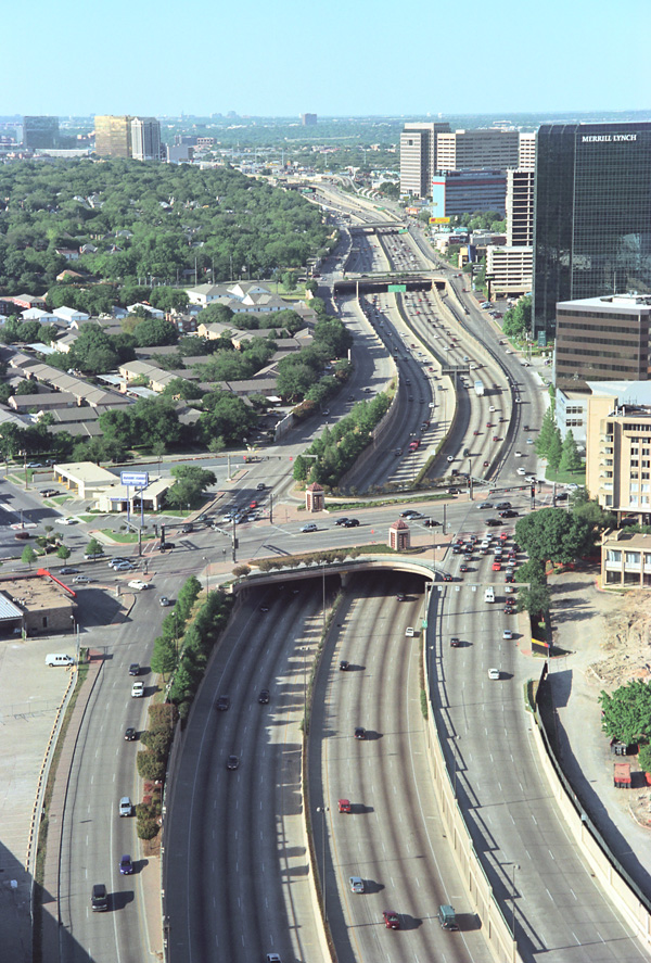 US 75 in Dallas aerial views