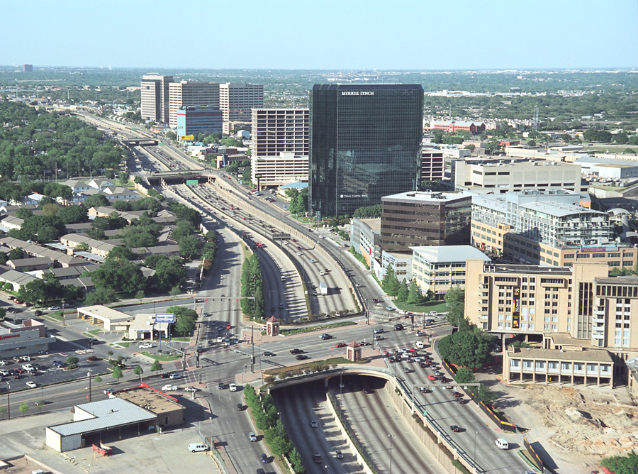 US 75 in Dallas aerial views