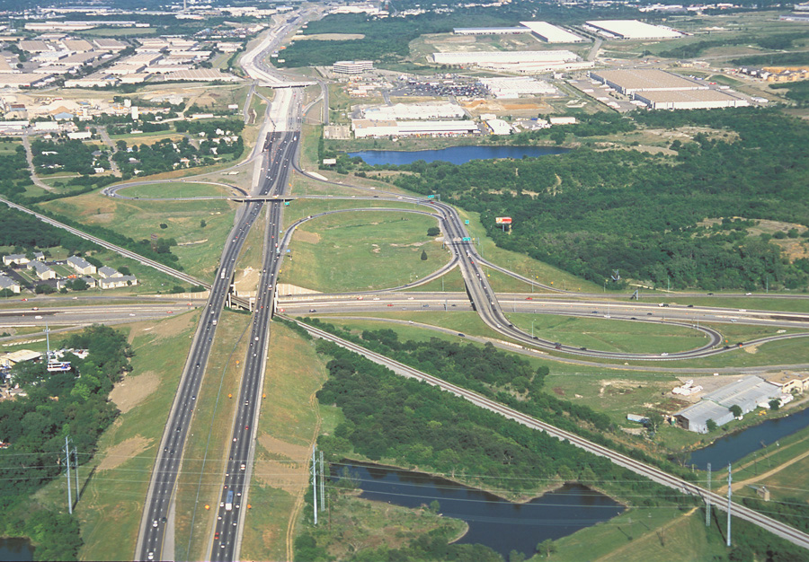I-30 at Loop 12 aerial views
