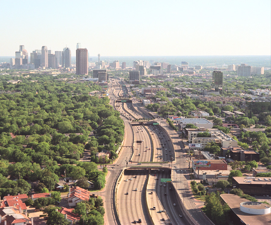 US 75 in Dallas aerial views
