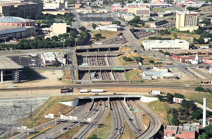 I-30 at I-45 aerial views