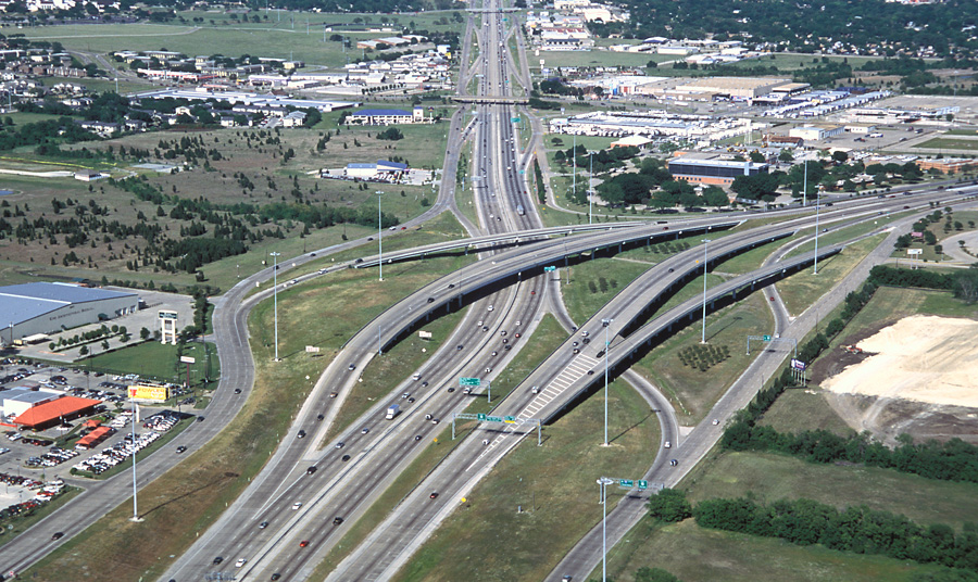 US 80 at I-30 aerial views