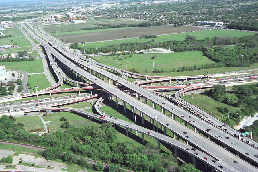 US 75 at the Bush Turnpike aerial views