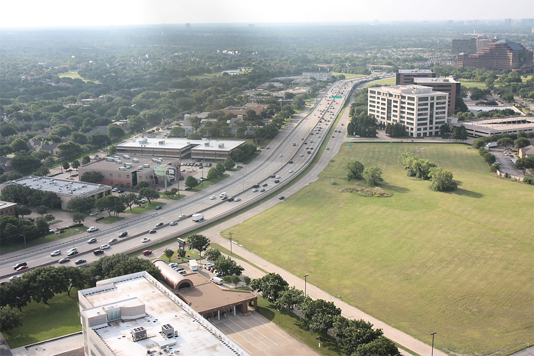 Dallas North Tollway in Addison aerial views
