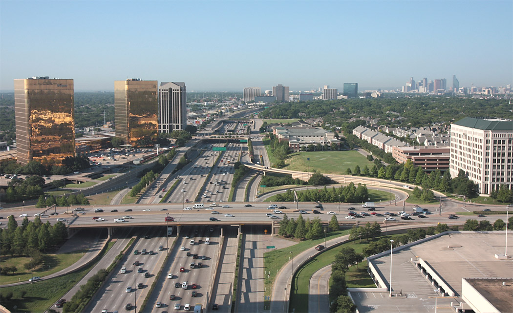 US 75 in Dallas aerial views