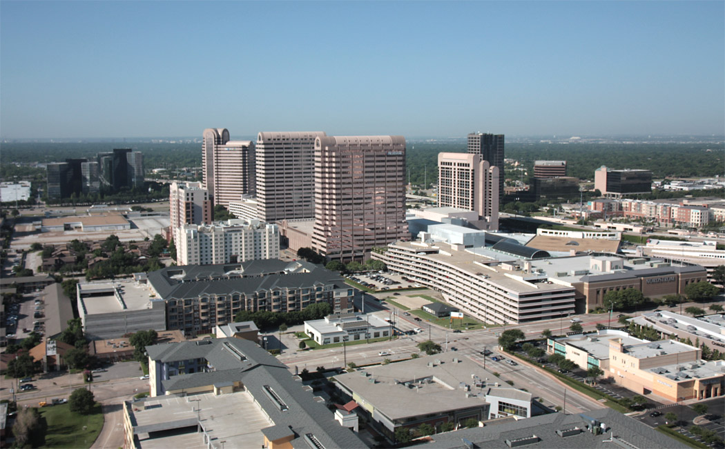 Dallas North Tollway in Addison aerial views