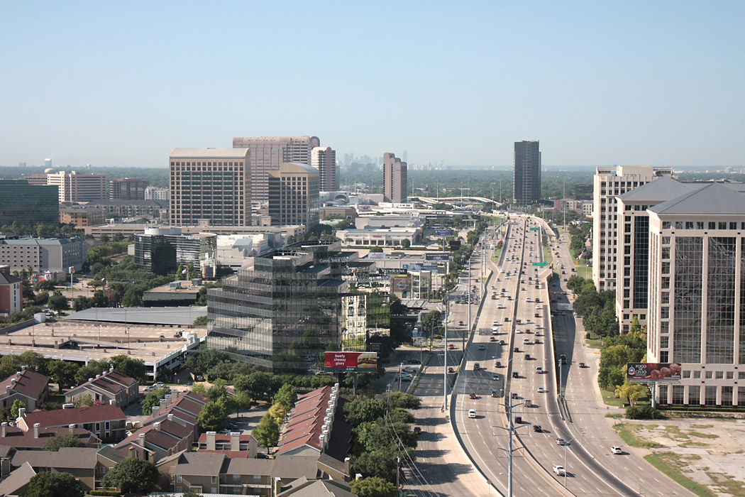 Dallas North Tollway in Addison aerial views