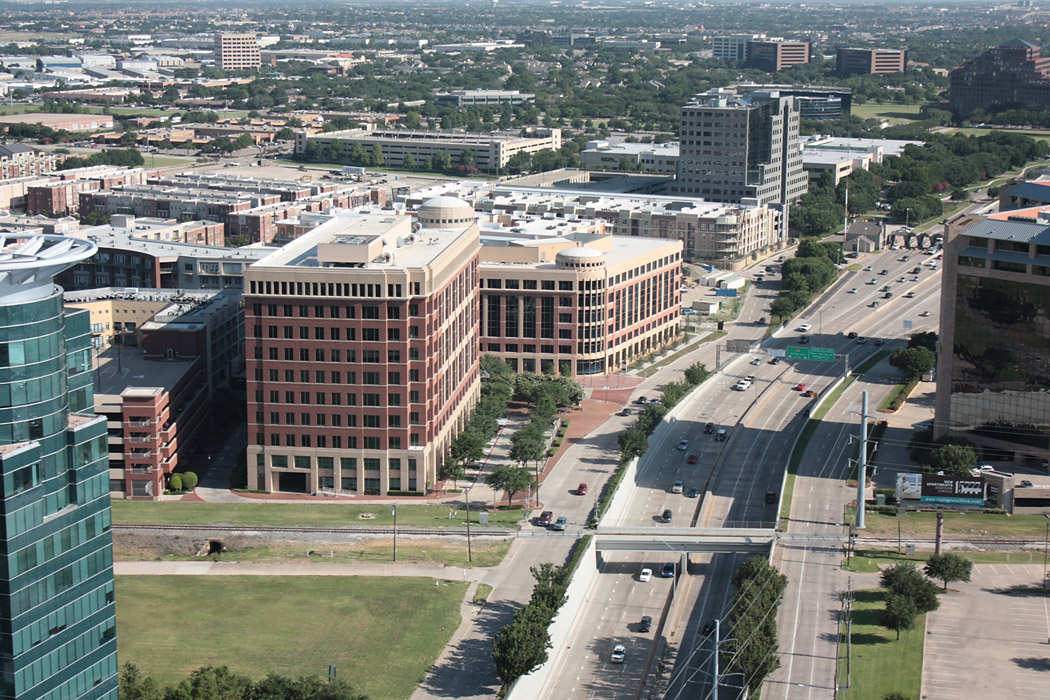 Dallas North Tollway in Addison aerial views