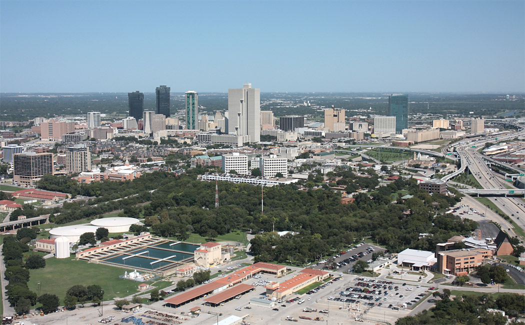 I-30 Downtown Fort Worth aerial views