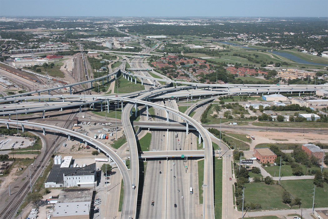 I-30 at I-35W aerial views