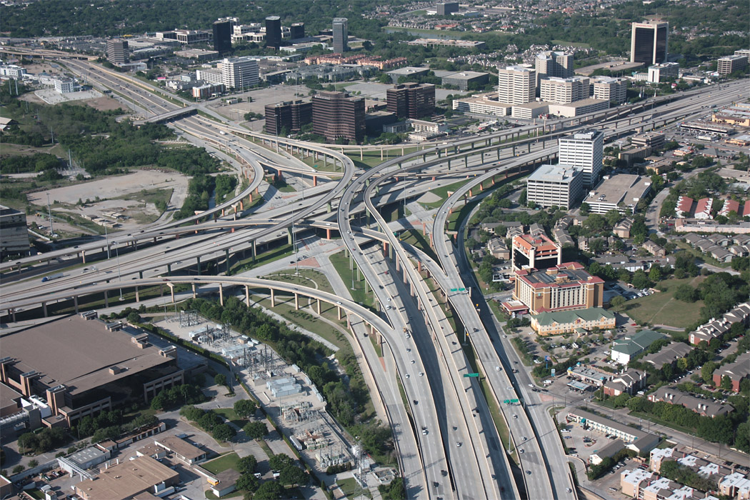 I-635 at US 75 aerial views