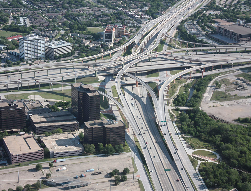 I-635 at US 75 aerial views