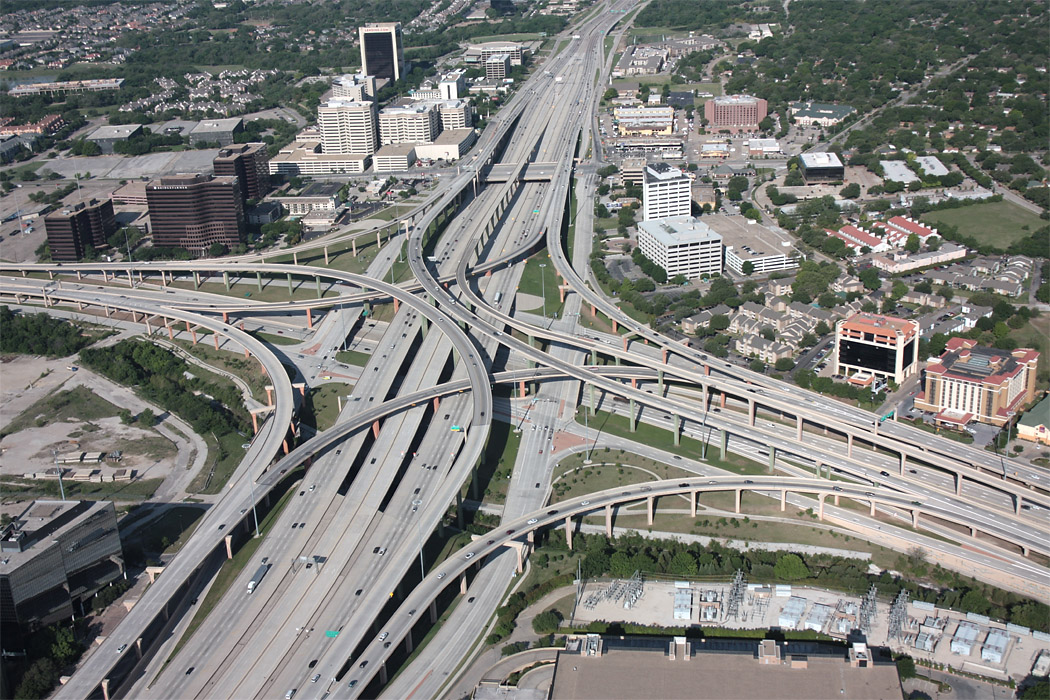 I-635 at US 75 aerial views