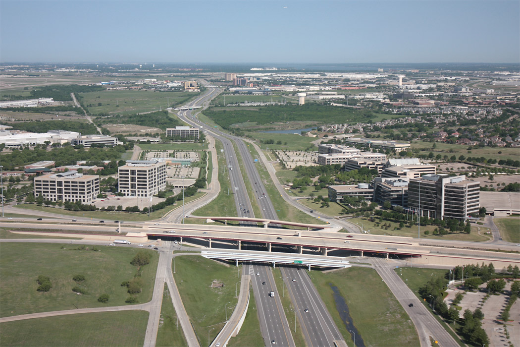 Bush Turnpike at SH 114 aerial views