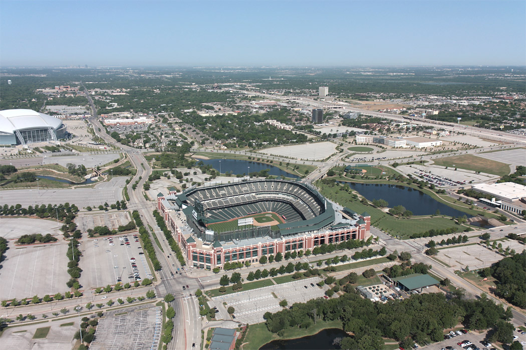 Arlington Stadiums aerial views