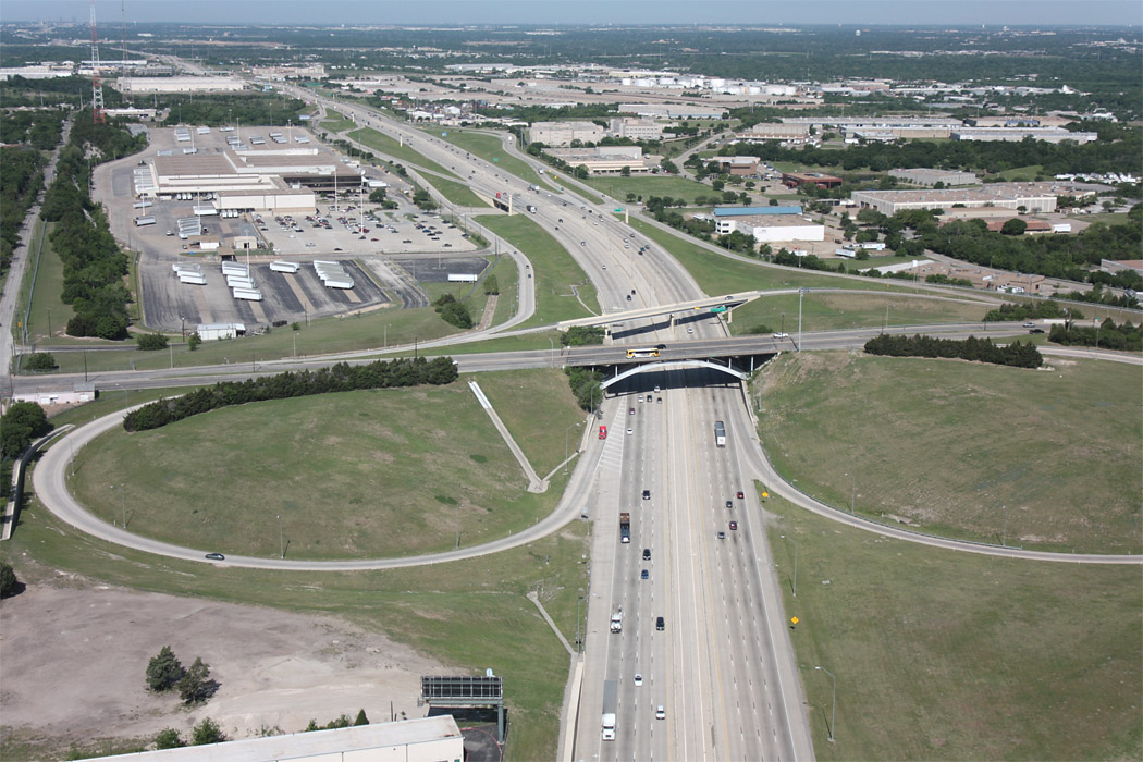 I-30 Original Trinity bridge aerial views