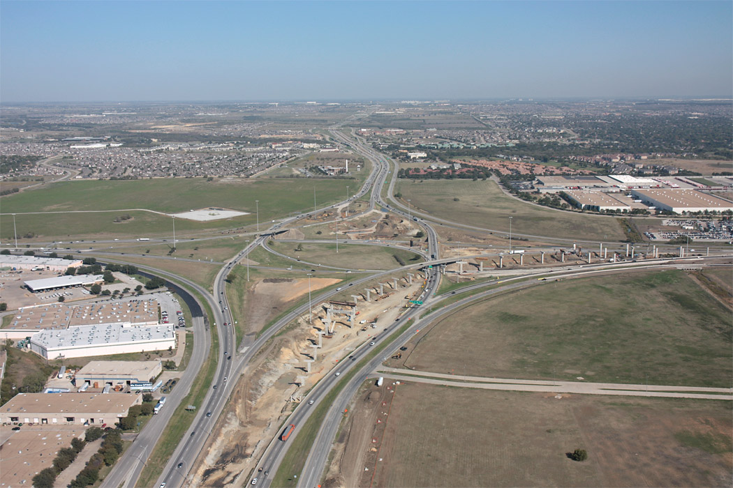 Archive: I-35W at I-820 North Fort Worth aerial views