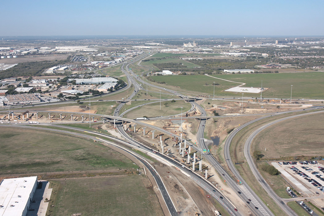 Archive: I-35W at I-820 North Fort Worth aerial views