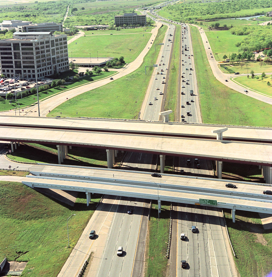 SH 114 at the Bush Turnpike aerial views