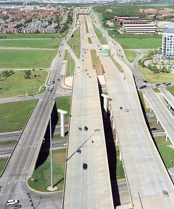 SH 114 at the Bush Turnpike aerial views