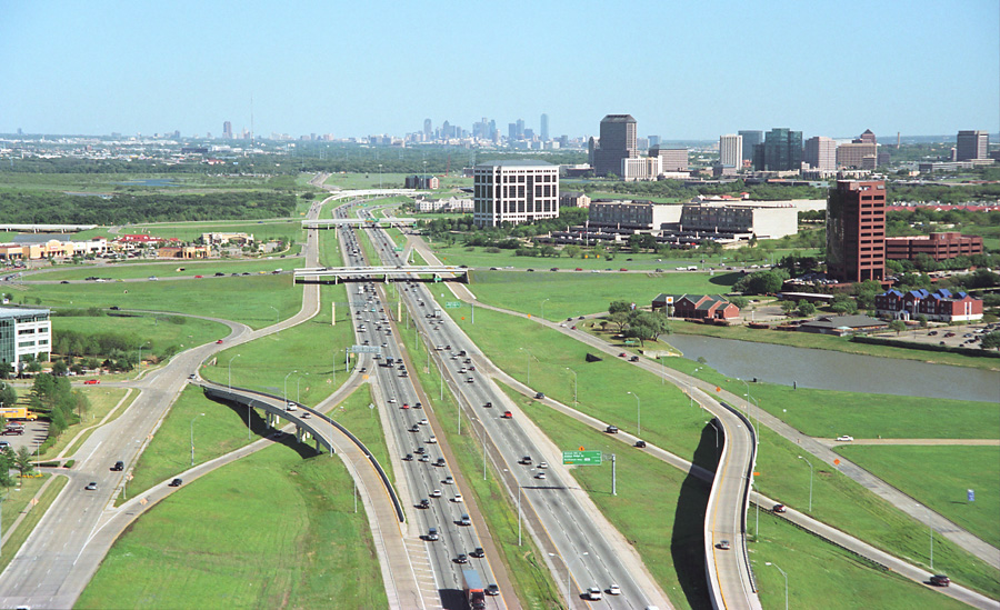 SH 114 at the Bush Turnpike aerial views
