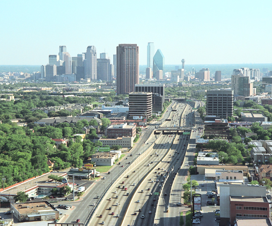 US 75 in Dallas aerial views