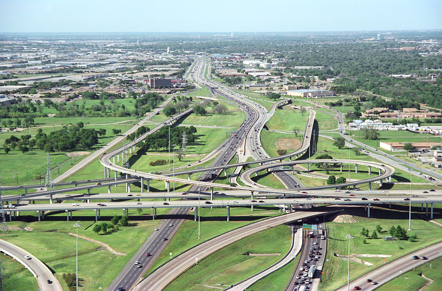 I-35E at I-635 aerial views