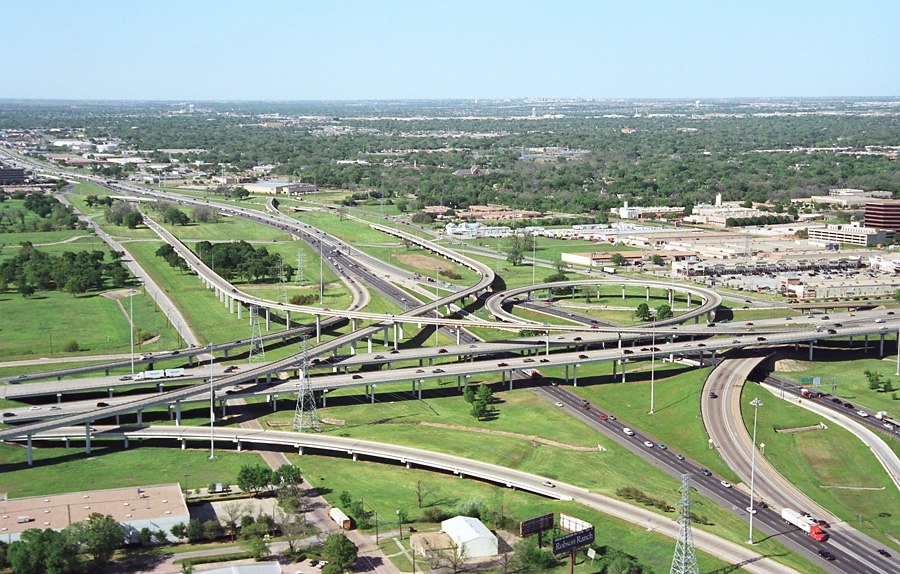 I-35E at I-635 aerial views