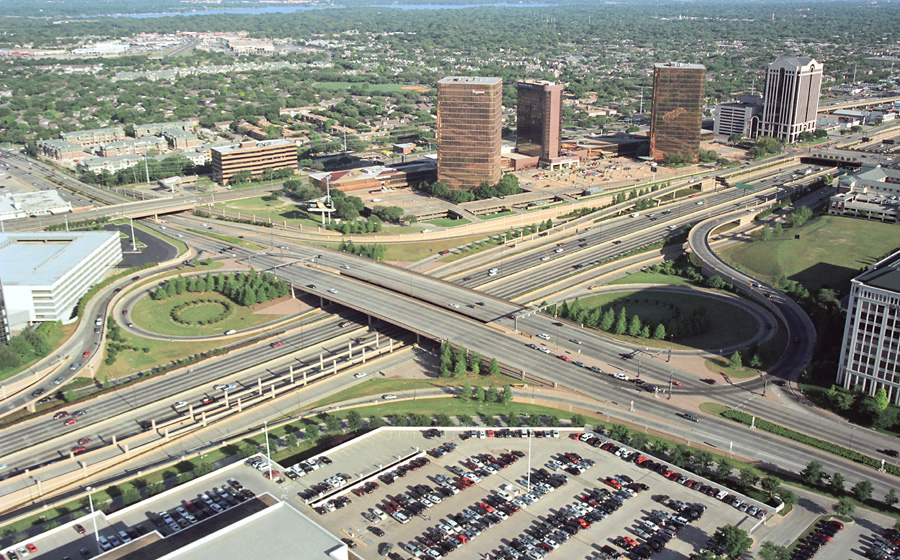 US 75 in Dallas aerial views