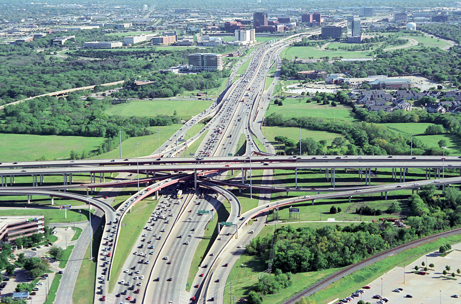 US 75 at the Bush Turnpike aerial views