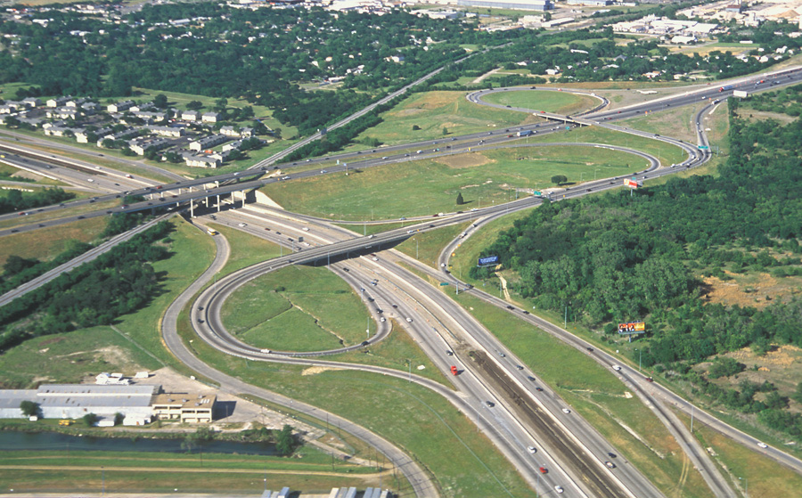 I-30 at Loop 12 aerial views