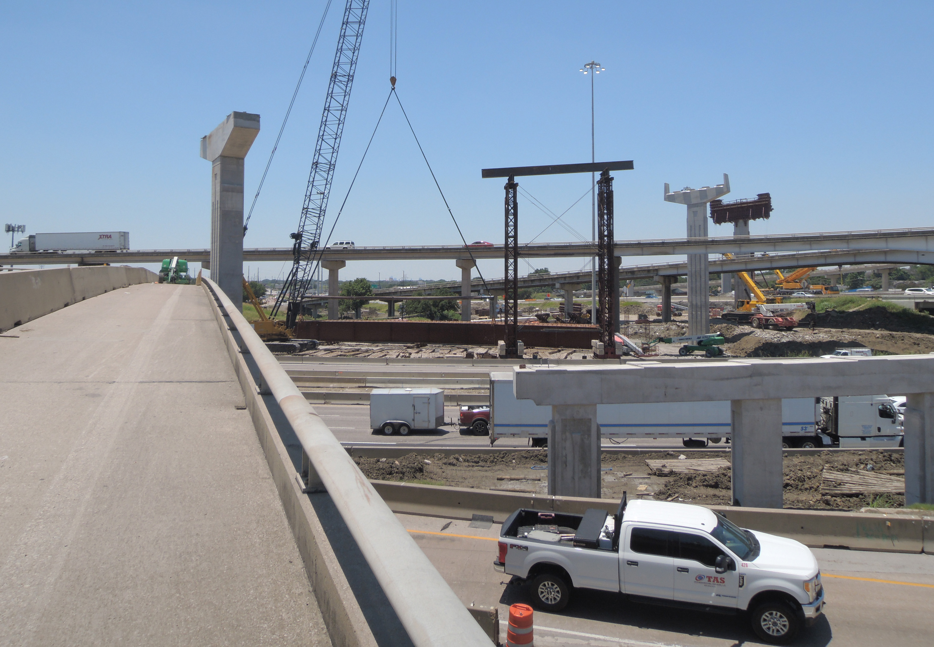 I-635 Dallas LBJ East construction photos