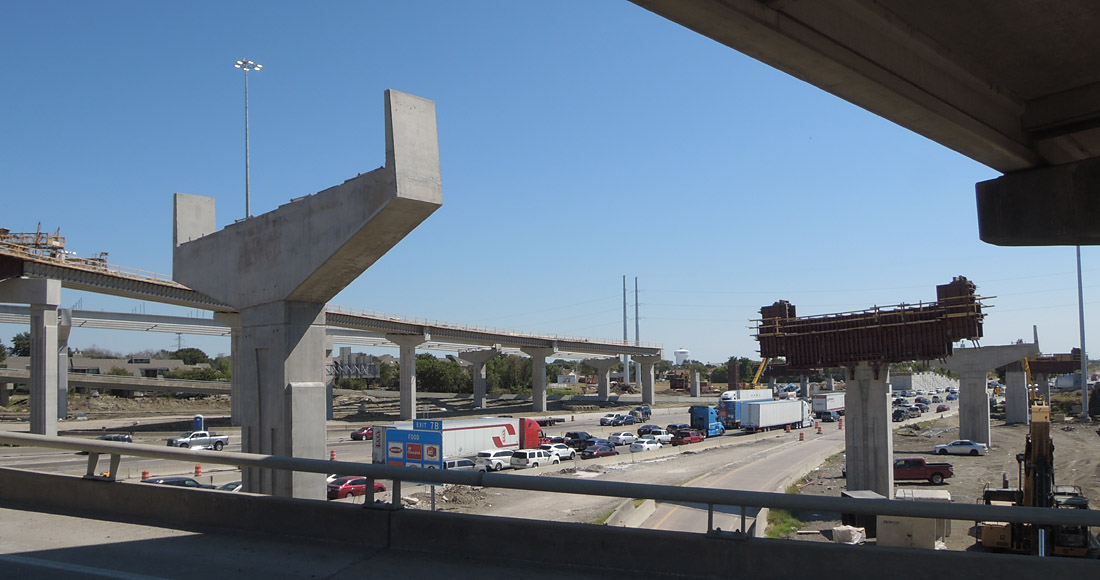 I-635 Dallas LBJ East construction photos