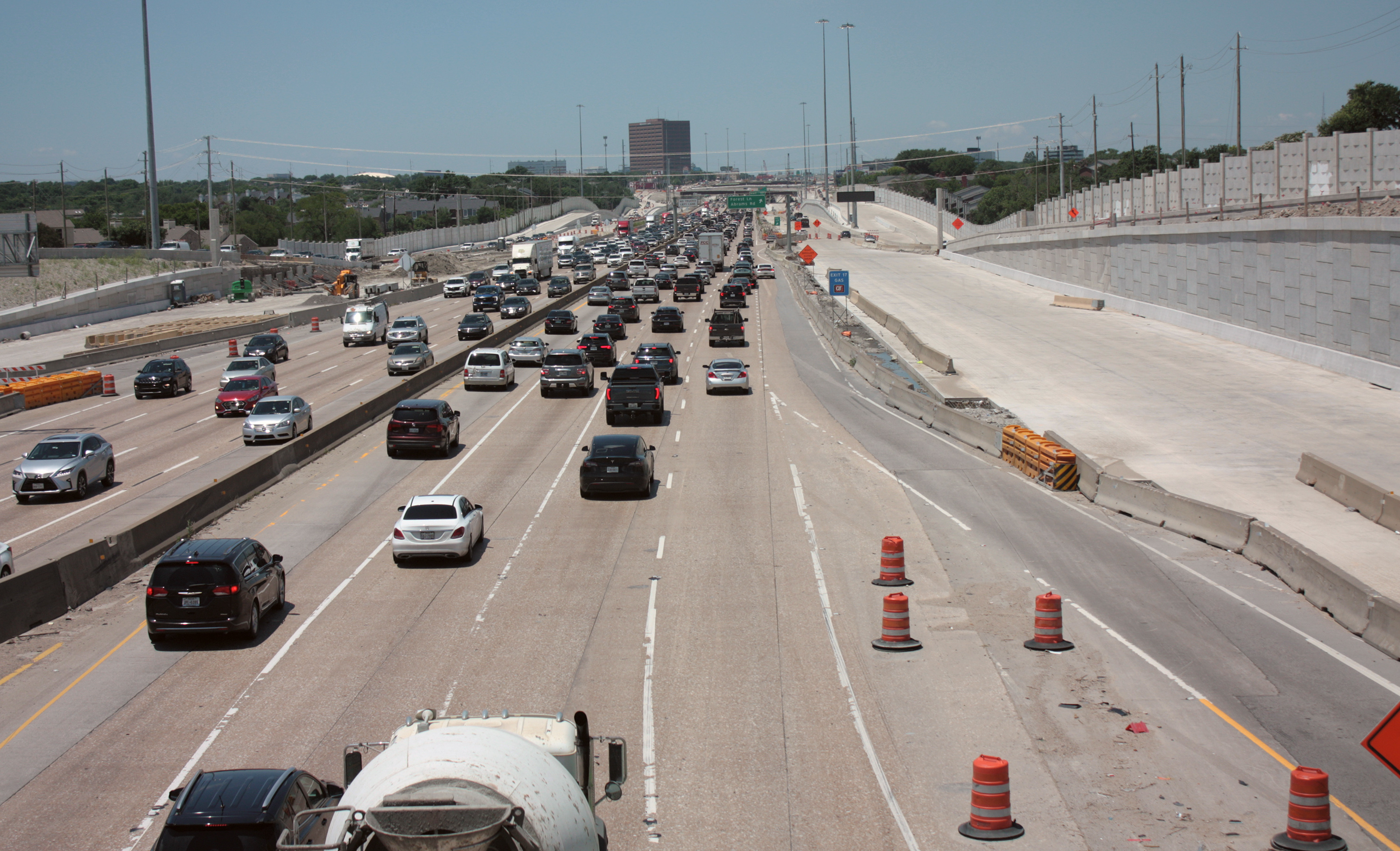 I-635 Dallas LBJ East construction photos