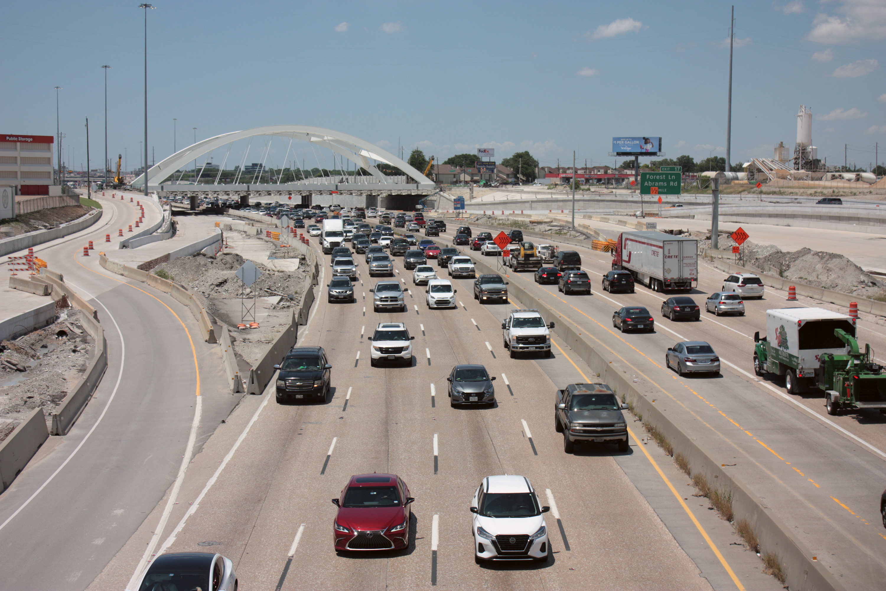 I-635 Dallas LBJ East construction photos