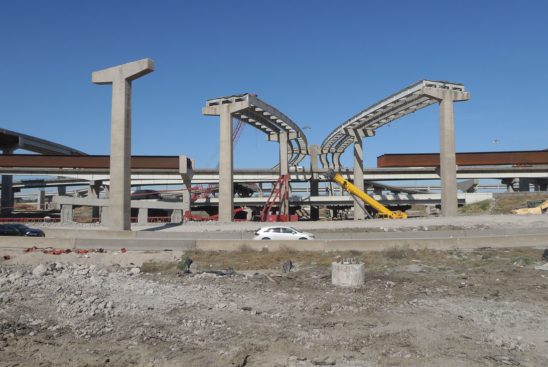 I-635 Dallas LBJ East construction photos