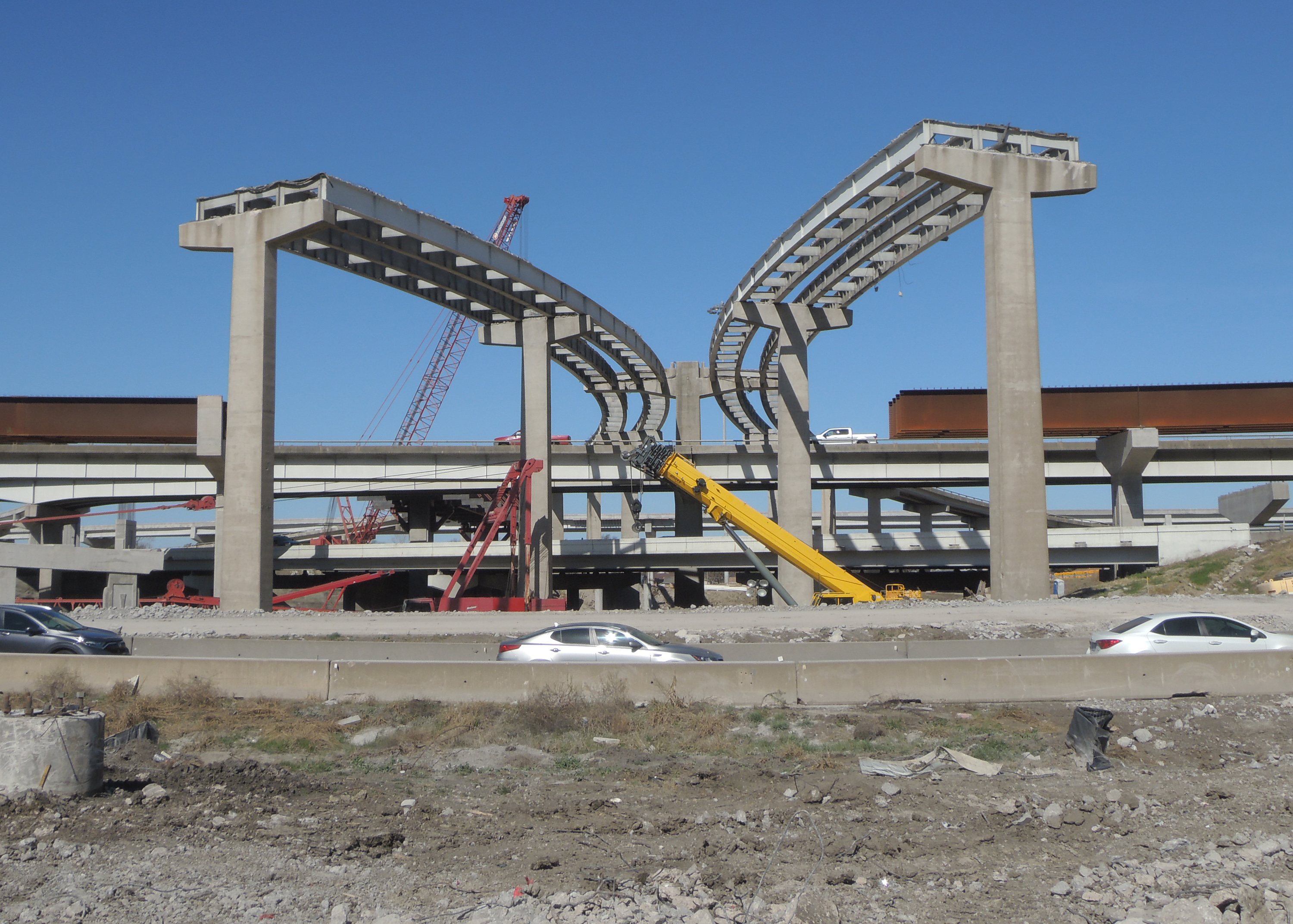 I-635 Dallas LBJ East construction photos