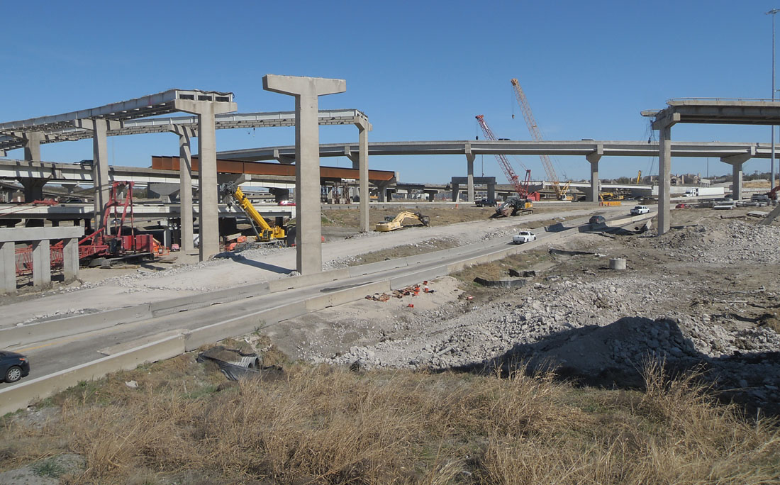 I-635 Dallas LBJ East construction photos