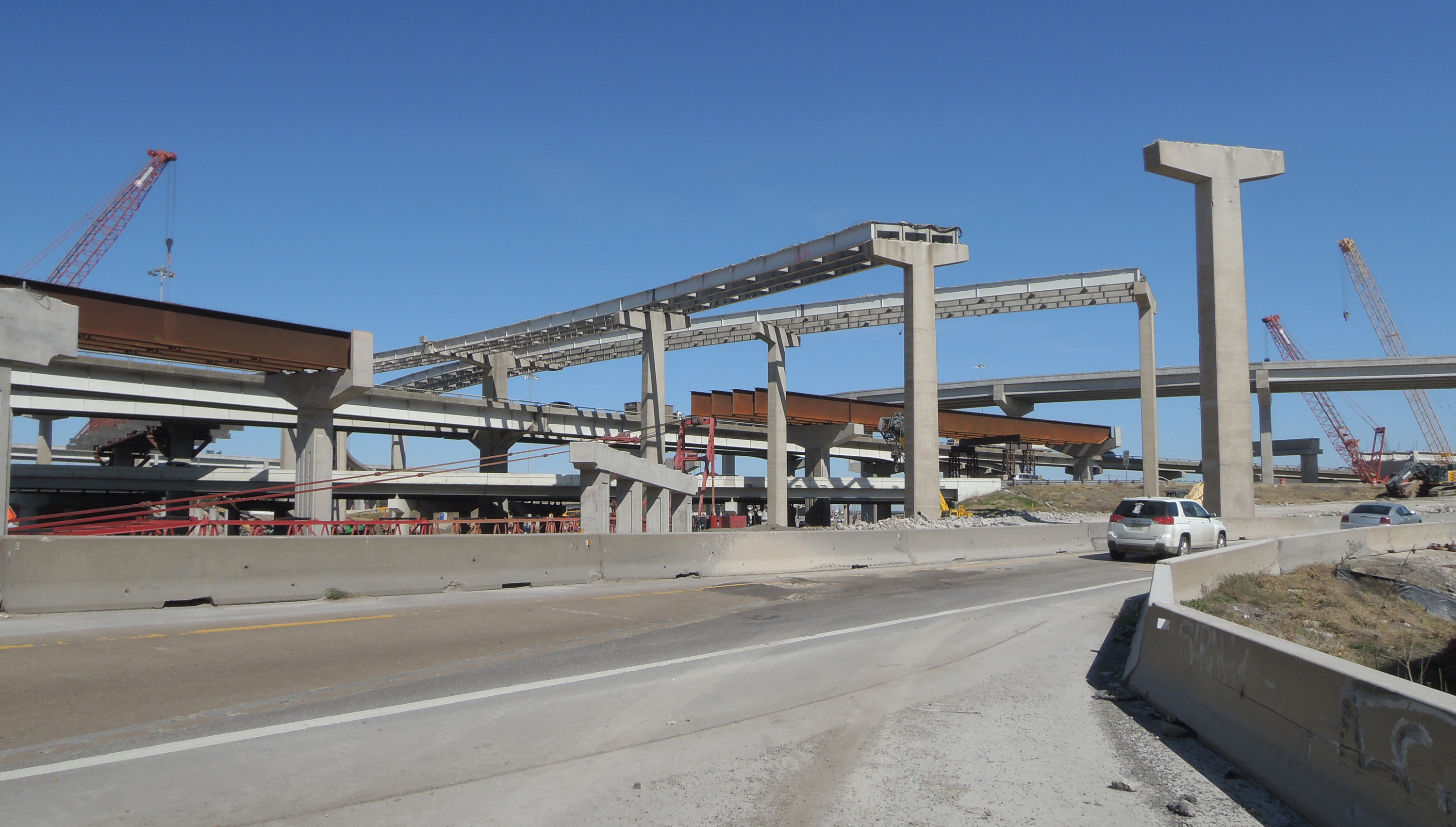 I-635 Dallas LBJ East construction photos