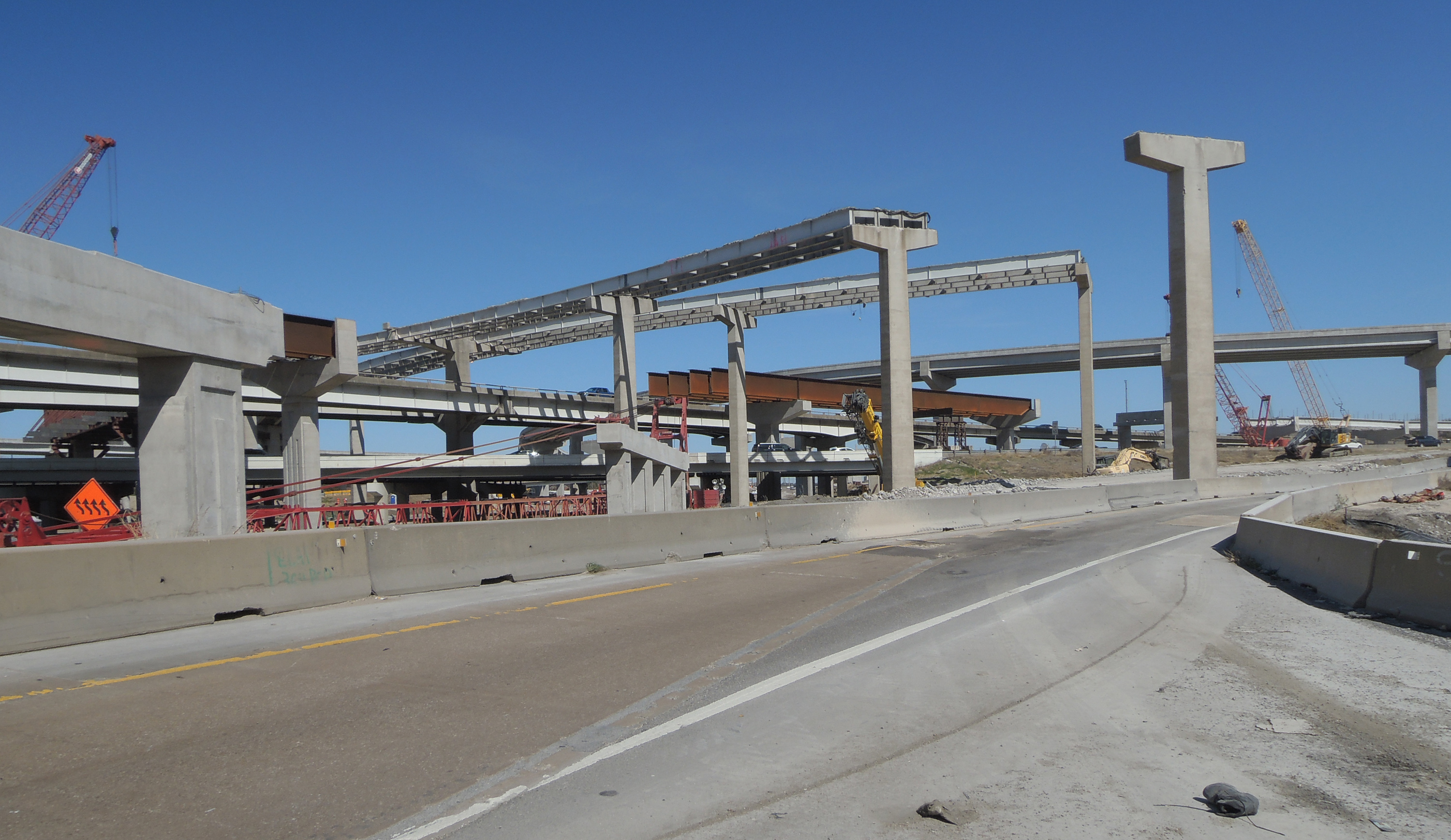 I-635 Dallas LBJ East construction photos